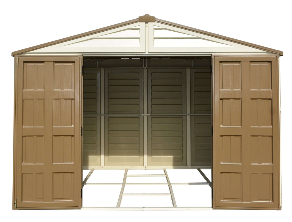 Duramax 10.5x8 Woodbridge PLUS Vinyl Shed w/ Foundation Kit