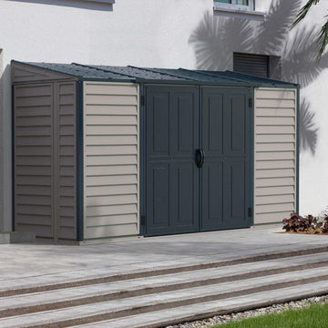 Duramax 10x4 SideMate PLUS Pro Vinyl Shed with Double Doors