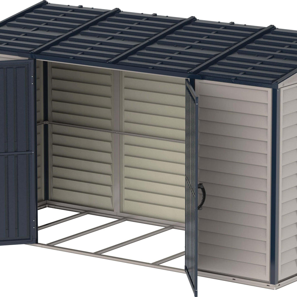 Duramax 10x4 SideMate PLUS Pro Vinyl Shed with Double Doors