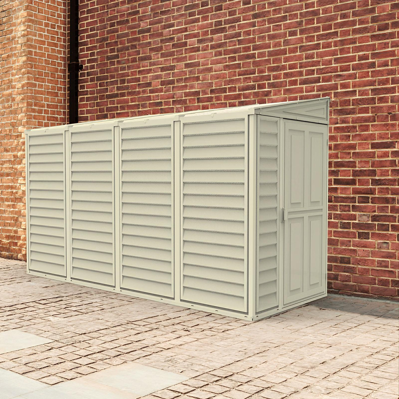 Duramax 4x10 SideMate Vinyl Shed with Foundation Kit