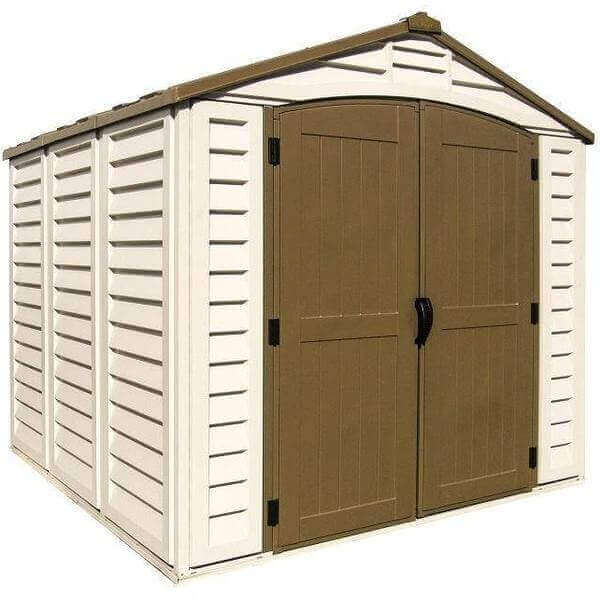 Duramax 8x8 DuraPLUS Vinyl Shed with Foundation Kit